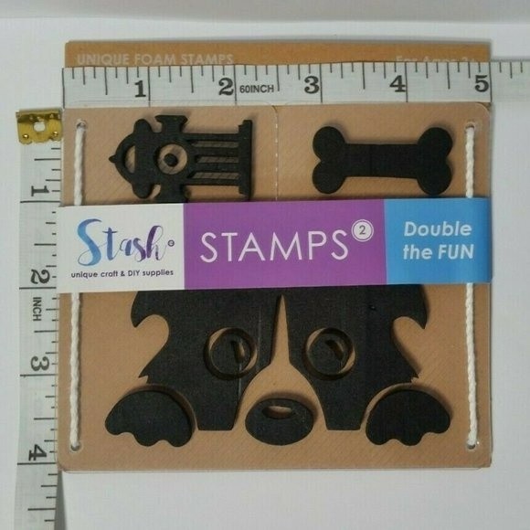 Office | Stamp Set Dog 3 Piece Scrapbook Paper Crafts Card Making ...